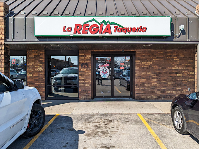The unassuming storefront hides culinary treasures within. Like finding a diamond in Iowa's cornfields, La Regia's modest exterior belies the flavor explosion waiting inside.