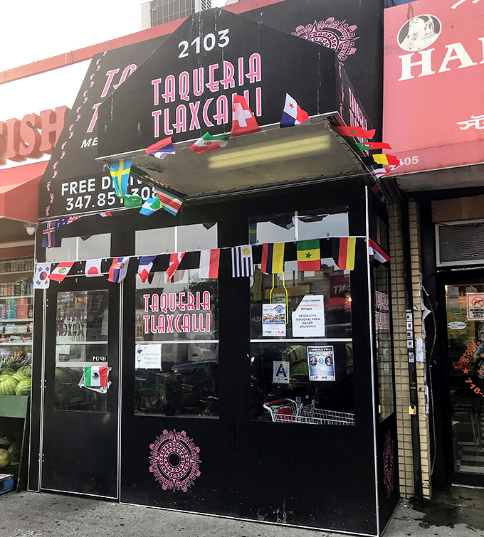 The unassuming storefront of Taqueria Tlaxcalli might not scream "destination restaurant," but New Yorkers know better than to judge a taco by its awning.
