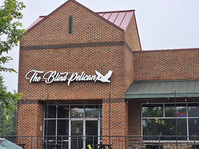 The Blind Pelican's brick exterior hides culinary treasures that would make any seafood lover weep with joy.