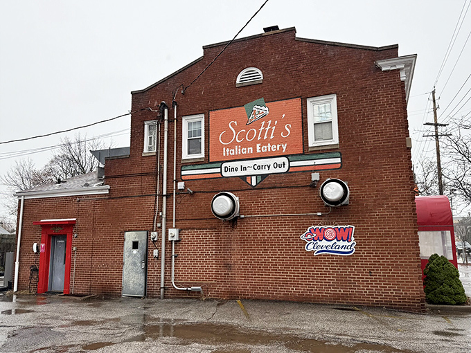 The unassuming brick exterior of Scotti's Italian Eatery hides culinary treasures within, like a delicious secret Cleveland has been keeping for decades.