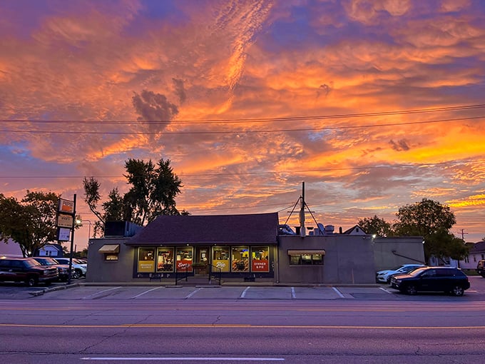 Hyde's modest exterior promises no frills, just honest food. That orange "Every DAY" sign isn't marketing&mdash;it's a commitment kept for generations.