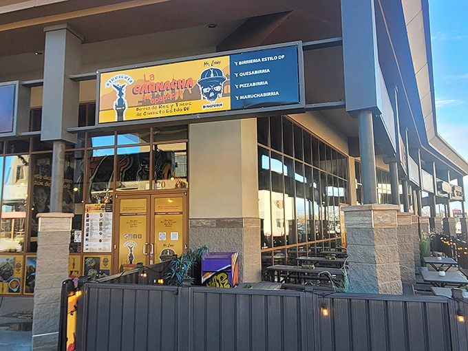 The bright yellow sign beckons like a culinary lighthouse in Boise's food landscape. Street food that hugs you? Count me in!