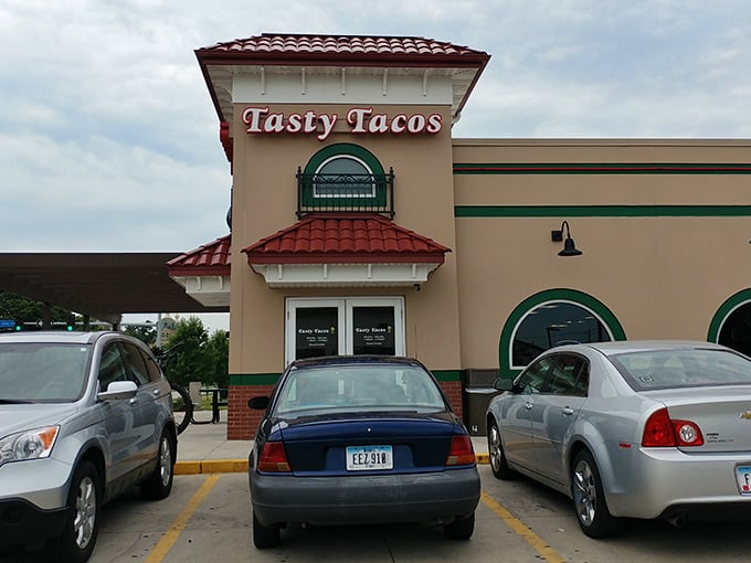 The modest exterior of Tasty Tacos belies the culinary treasures within&mdash;like finding a diamond mine disguised as a garden shed.