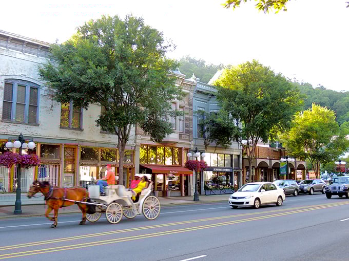 Historic buildings line downtown Hot Springs, where your retirement dollars stretch like saltwater taffy and your worries shrink faster than a cheap T-shirt.