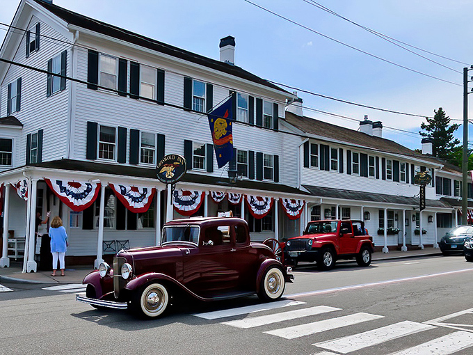 A bird's-eye view of Essex that makes you wonder if Norman Rockwell and a maritime artist collaborated on designing the perfect New England town.