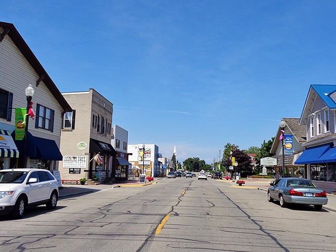 Caseville's main street welcomes visitors with that perfect small-town charm&mdash;where the pace slows down and your blood pressure follows suit.