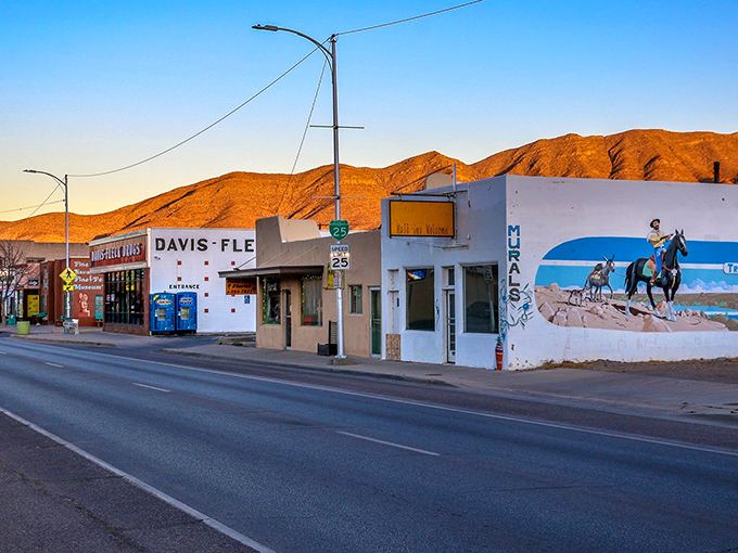 Downtown T or C looks like a Wes Anderson film set came to life in the desert—colorful storefronts with personality to spare.
