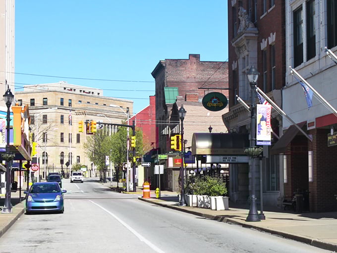 Downtown Uniontown welcomes you with its classic Main Street charm. Those historic brick buildings have stories to tell&mdash;if only these lampposts could talk!