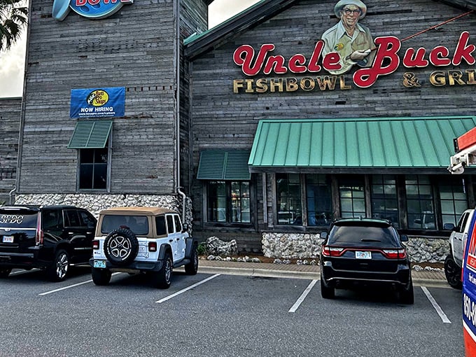 The rustic exterior of Uncle Buck's gives no hint of the underwater wonderland waiting inside. Florida's best-kept secret hides in plain sight.