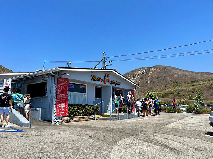 The unassuming exterior of Malibu Seafood proves once again that the best seafood joints don't waste energy on fancy facades when there's fish to be fried.