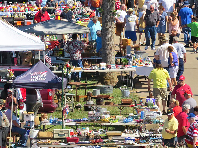 When vintage advertising meets organized chaos, you get a treasure hunter's paradise that spans generations.