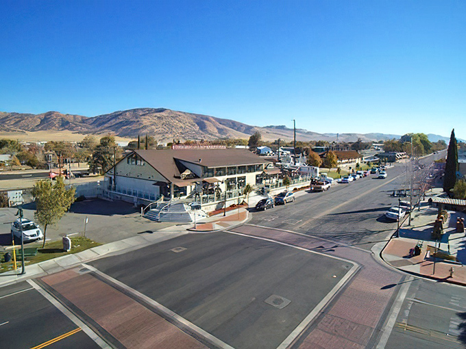 The historic Tehachapi depot anchors downtown with architectural charm that whispers stories of the town's railroad heritage.