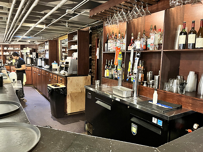 Behind the bar is where the magic happens&mdash;bottles and equipment standing ready like soldiers awaiting delicious deployment orders.