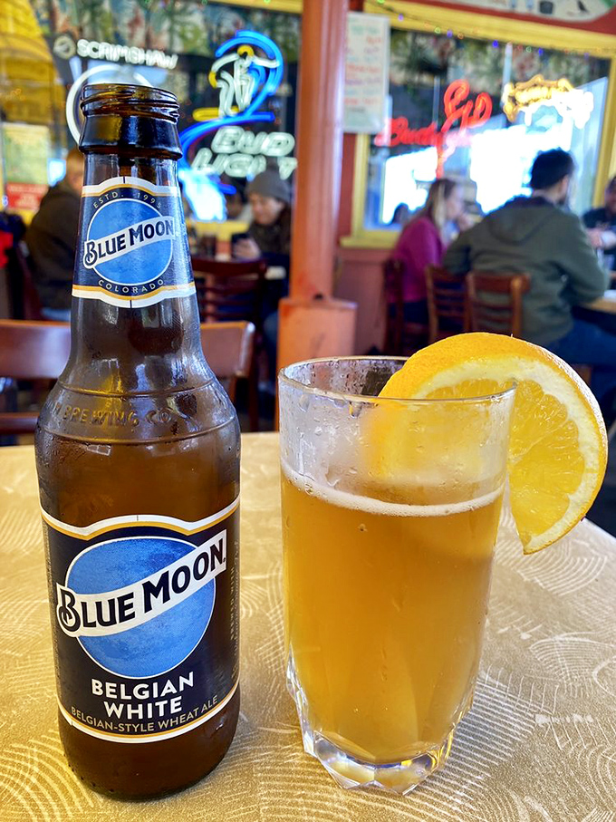 A cold Blue Moon with an orange slice is the perfect companion for seafood&mdash;like pairing a great soundtrack with an already fantastic movie.
