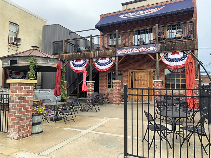 Bottle Rocket Brewing's patio practically begs you to spend an afternoon sampling craft beers while debating the merits of Nebraska's football season.