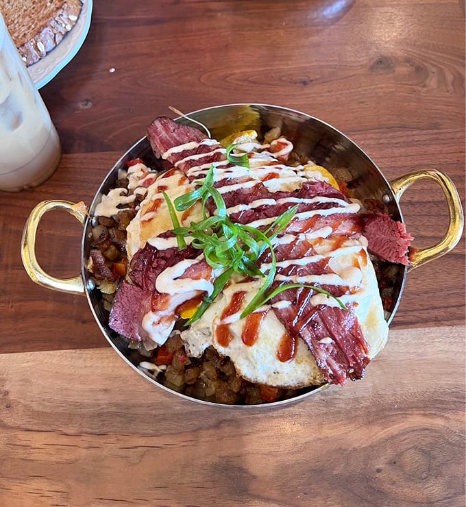 Brisket for breakfast? Absolutely. This skillet of morning magnificence proves meat doesn't need to wait until dinner to shine. st bowl