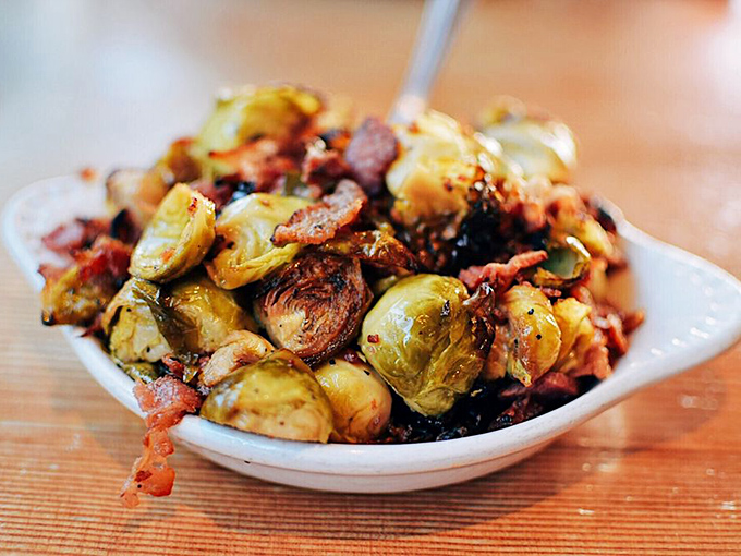 Brussels sprouts with bacon aren't just a side dish&mdash;they're the supporting actor that steals the show. Caramelized edges create flavor bombs in every bite.