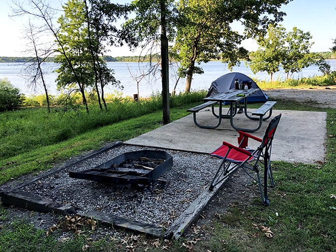 Lakeside camping with all the essentials&mdash;fire pit, picnic table, and that million-dollar water view no hotel can match.