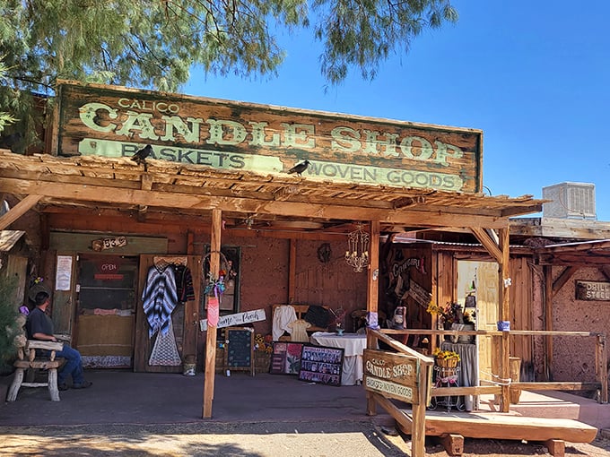 At the Candle Shop, frontier lighting solutions meet modern souvenir hunting – because who doesn't need handcrafted wax in the age of LEDs?