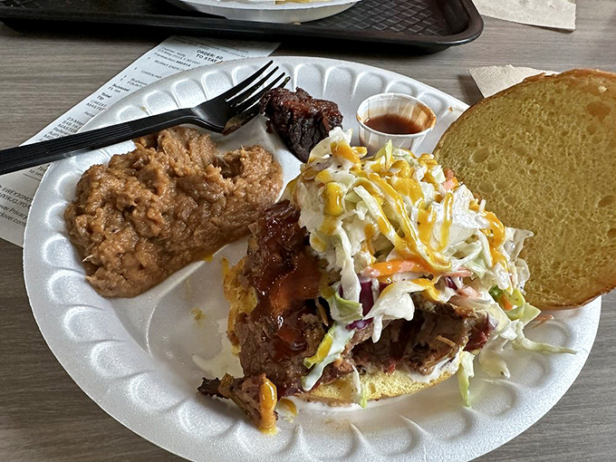 The Carolina Smokey Joe &ndash; where coleslaw isn't a side but an essential team player in this symphony of flavors.