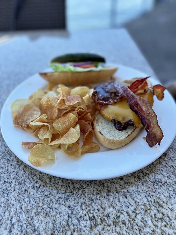 A sandwich that answers the eternal question: "What happens when cheese, bacon, and perfectly grilled chicken meet their destiny?"