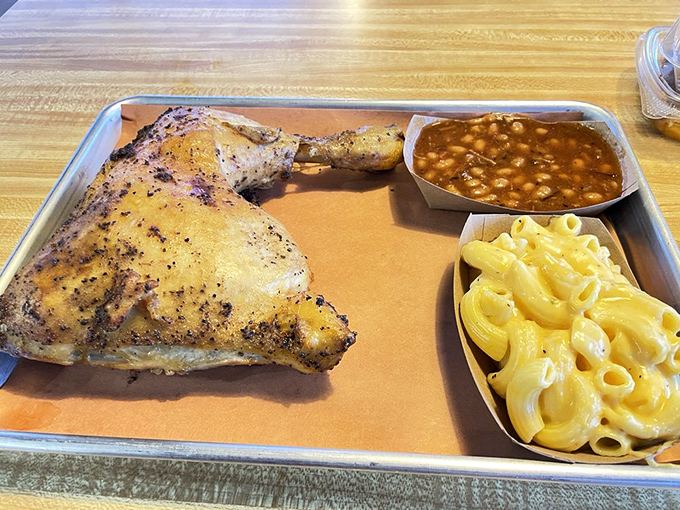 Chicken that defies the "skip the bird at BBQ joints" rule. Juicy, perfectly seasoned, and proof that poultry deserves respect in the smoke world.