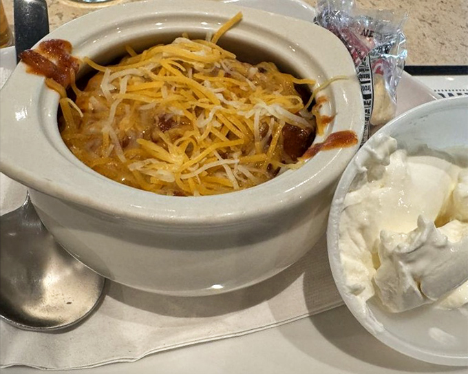 A bowl of chili that's had time to think about what it's done&mdash;namely, develop flavors so deep they could write poetry.