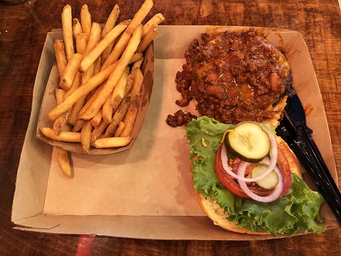 This chili cheeseburger doesn't just satisfy hunger &ndash; it creates the kind of food memory that haunts you at 2 AM. 