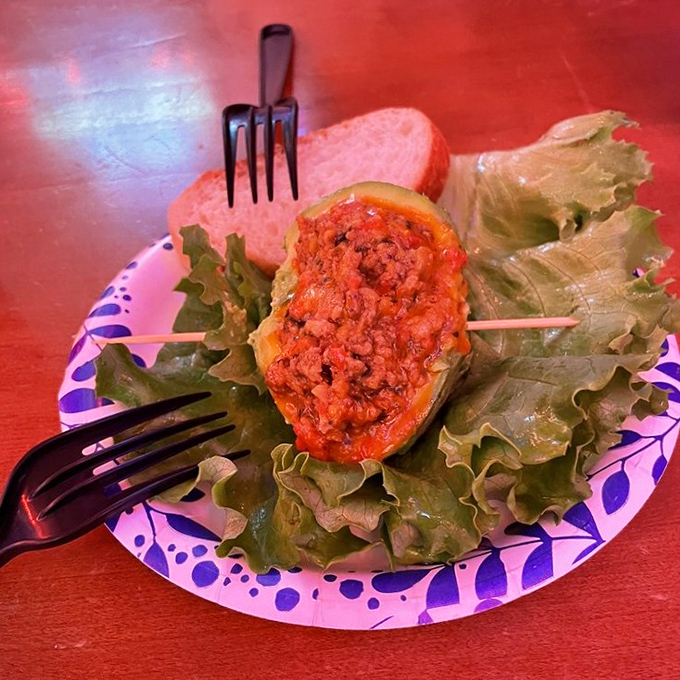 A dish that proves The Turf Club isn't just about beef &ndash; it's about flavor in all its glorious forms, served on their signature blue-patterned plates.