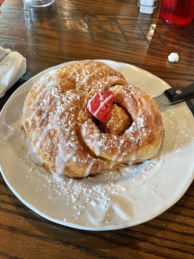 This cinnamon roll isn't just breakfast&mdash;it's an event. The kind of pastry that makes you want to write thank-you notes to flour and sugar.