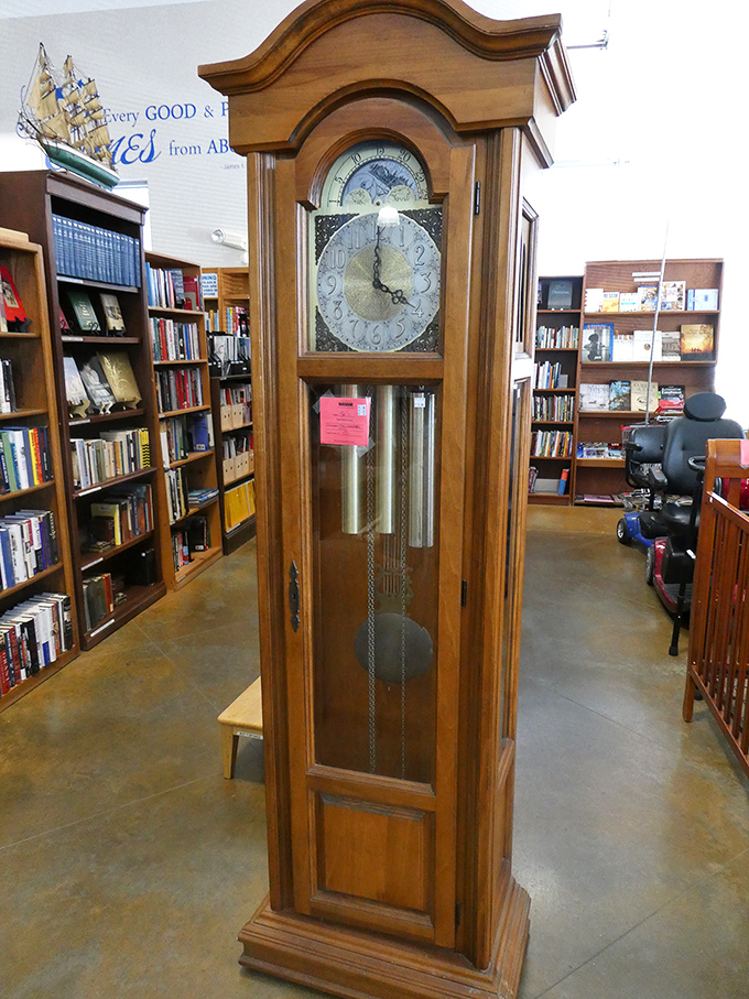 This grandfather clock doesn't just tell time&mdash;it tells stories. Imagine the homes it's graced, the moments it's witnessed, the chimes that marked celebrations.
