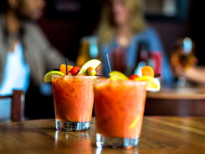 These Bloody Marys aren't just drinks&mdash;they're garden parties in a glass. Garnished with enough vegetables to count as a side salad.