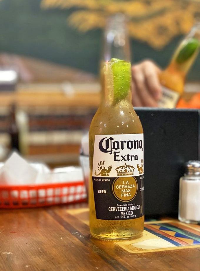 A Corona with lime&mdash;the classic companion to Mexican street food. Sometimes tradition endures for a reason, and that reason is delicious harmony.