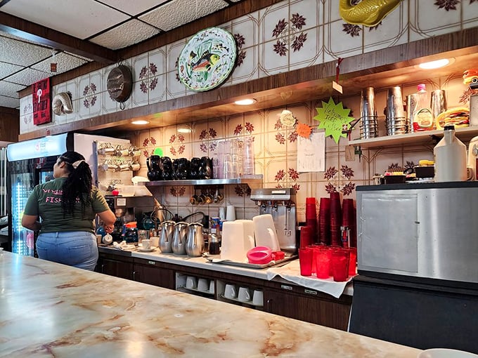 Behind every great diner is a counter with stories to tell. Sulimay's service area is command central for coffee refills and neighborhood news.