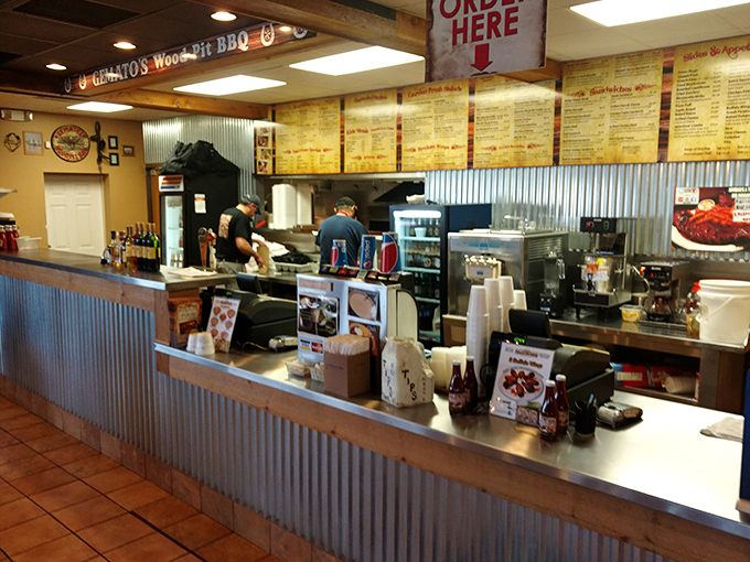 Where BBQ dreams come true &ndash; the counter where you place your order and your life temporarily improves by several happiness points.