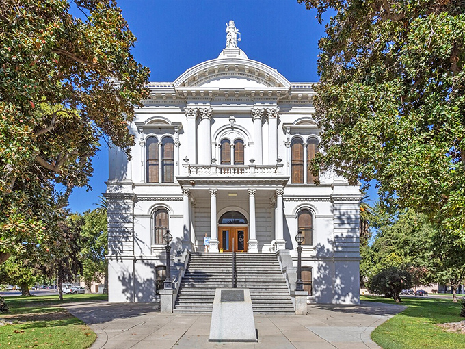 Merced's County Courthouse Museum stands as a gleaming reminder that impressive architecture isn't exclusive to expensive zip codes.