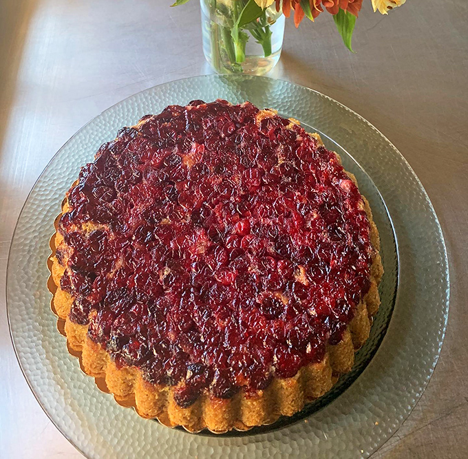 That cranberry upside-down cake isn't just dessert &ndash; it's edible stained glass that would make church windows jealous.