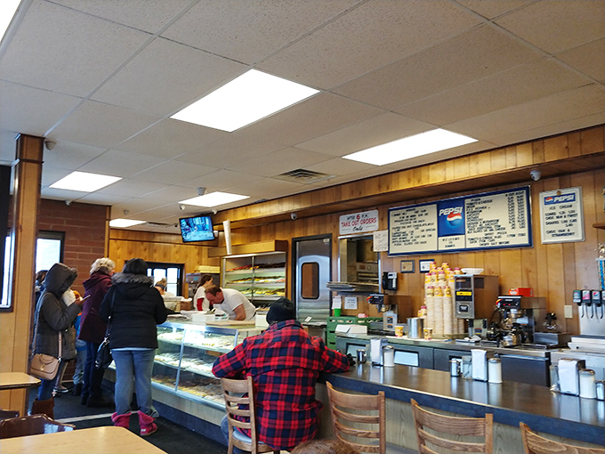 The morning rush at Biagio's&mdash;a well-choreographed dance of customers pointing at display cases while staff box up breakfast happiness.