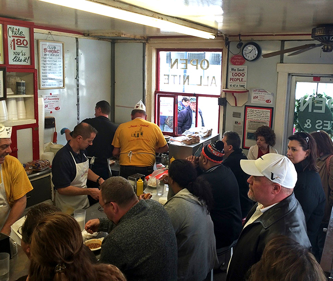 When the lunch rush hits, Texas Tavern transforms into a beautiful choreography of hungry patrons, skilled cooks, and the timeless dance of American diner culture.