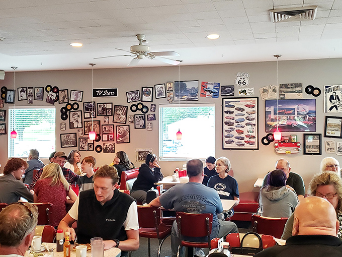 The true measure of a great diner: a dining room filled with locals who know exactly where to find honest food at honest prices.