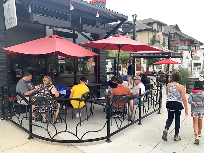 The outdoor patio: where Boulder locals and visitors alike gather to solve the world's problems over legendary burgers and cold drinks.