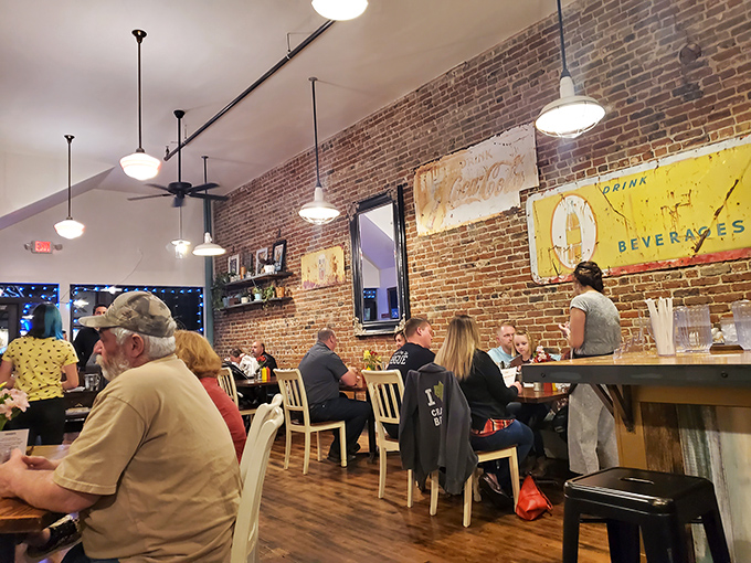 Where locals gather to worship at the altar of great food. The diverse crowd proves good taste crosses all demographic boundaries.