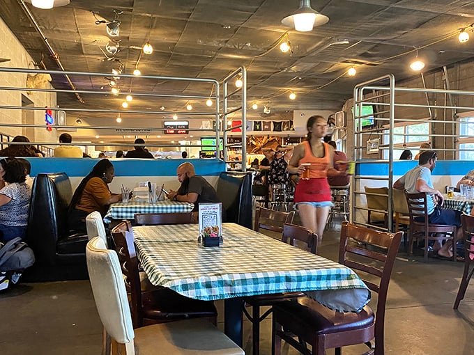 Where strangers become friends over shared burger enthusiasm. The community tables at Rodeo Goat invite conversation almost as much as the food.