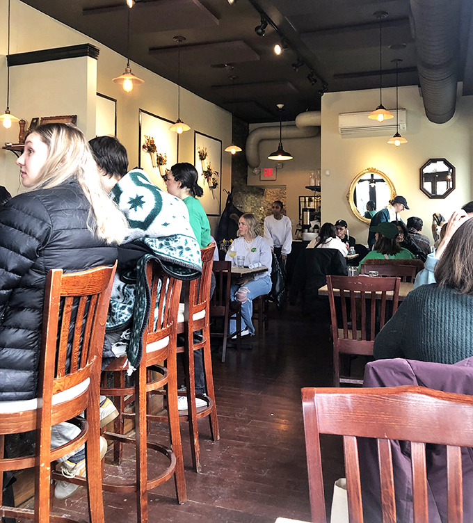 Where strangers become conspirators in the pursuit of brunch nirvana. The shared joy of good food brings everyone together.