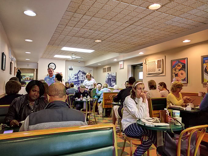 The true magic of diners: strangers sharing space, united by the universal language of "pass the syrup" and "more coffee, please."