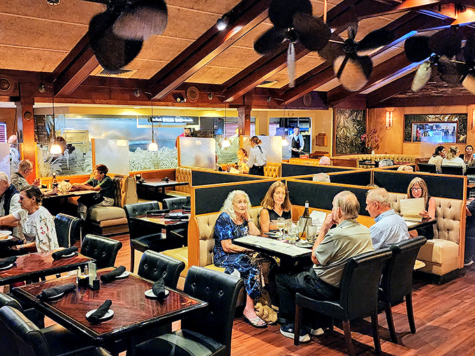 Multi-generational dining is the hallmark of institutions like Tropical Acres. That's Grandma's "I told you this place was good" smile.