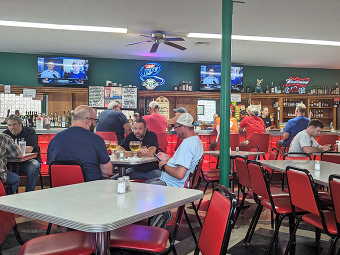 Lunchtime at The Workingman's Friend brings together folks from all walks of life, united by the universal language of great burgers.