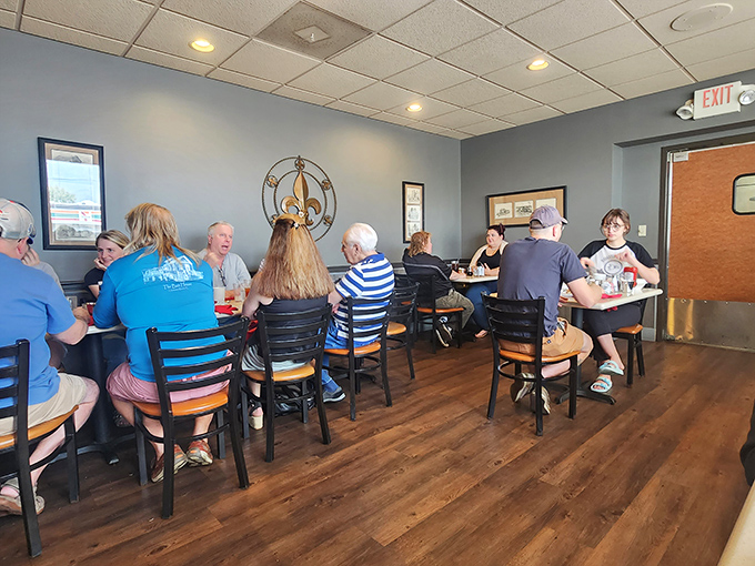 The true measure of a great local spot: tables filled with people who look like they've been coming here for years. That's not customer loyalty—that's breakfast devotion.