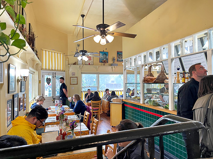 Every table tells a story at Mama's. The bright, airy dining room buzzes with the satisfied murmurs of people having their best meal of the day.