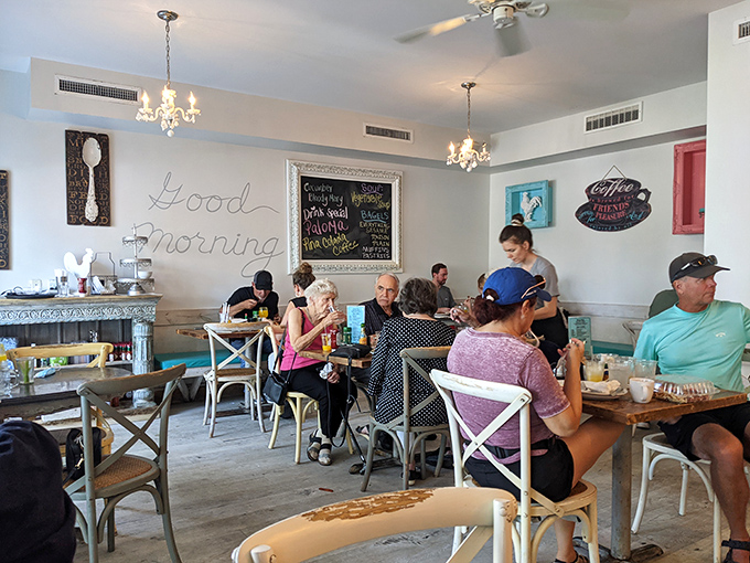 "Good Morning" isn't just wall art here&mdash;it's the promise delivered on every plate that arrives at these sunlit tables.
